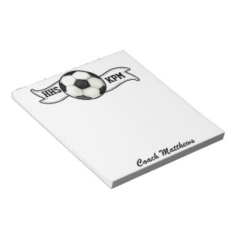 School Soccer Note Pad - SRF | Zazzle