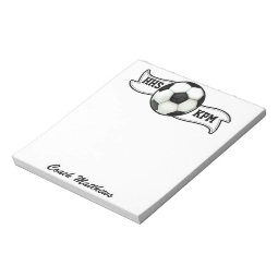 School Soccer Note Pad - SRF | Zazzle