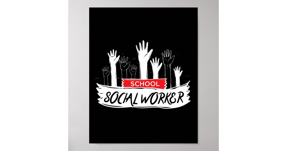 School Social Worker Hands Poster | Zazzle