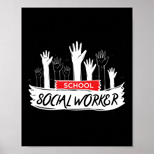 School Social Worker Hands Poster | Zazzle
