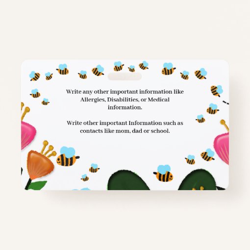 School Student Child Photo Name ID Card Custom Badge | Zazzle