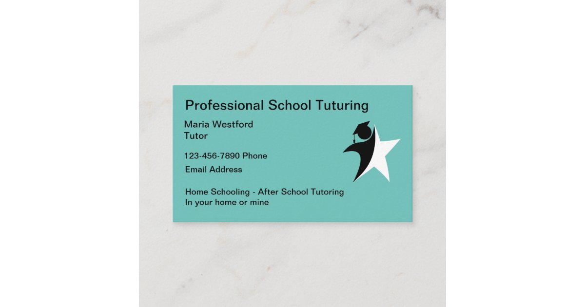 School Student Education Tutoring Business Card | Zazzle