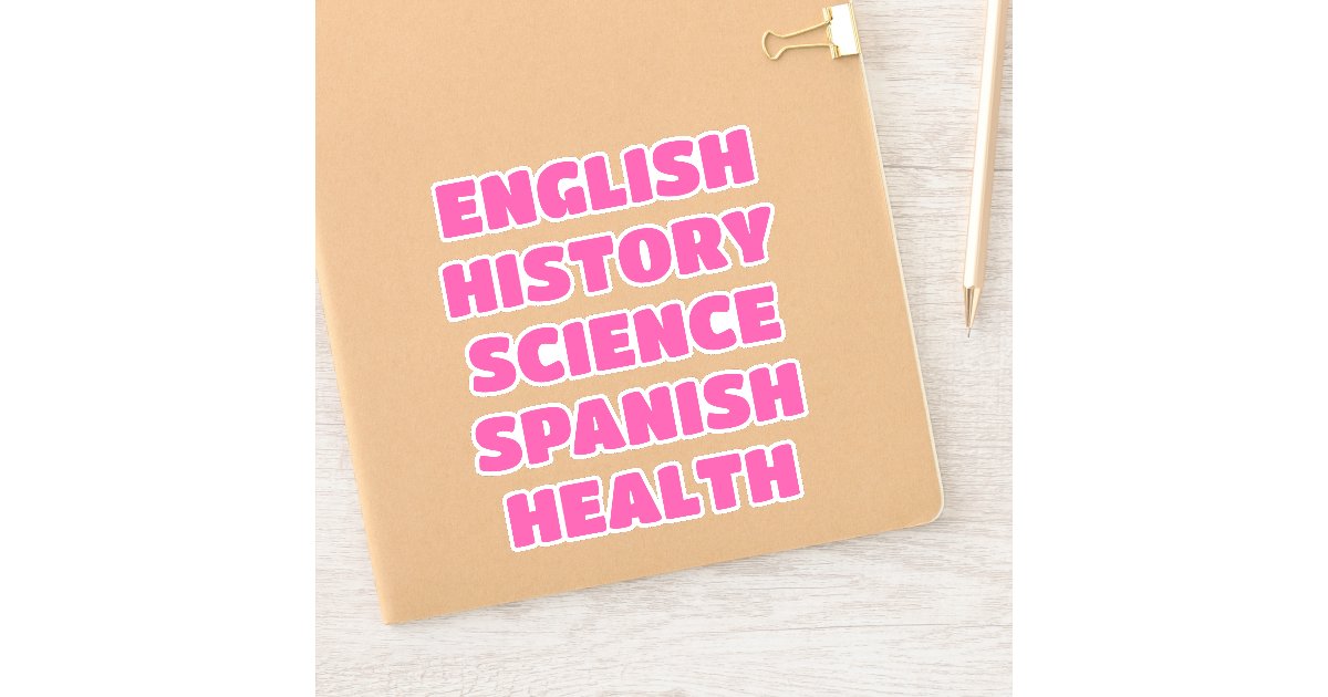 School Subject Stickers, Aesthetic Sticker | Zazzle