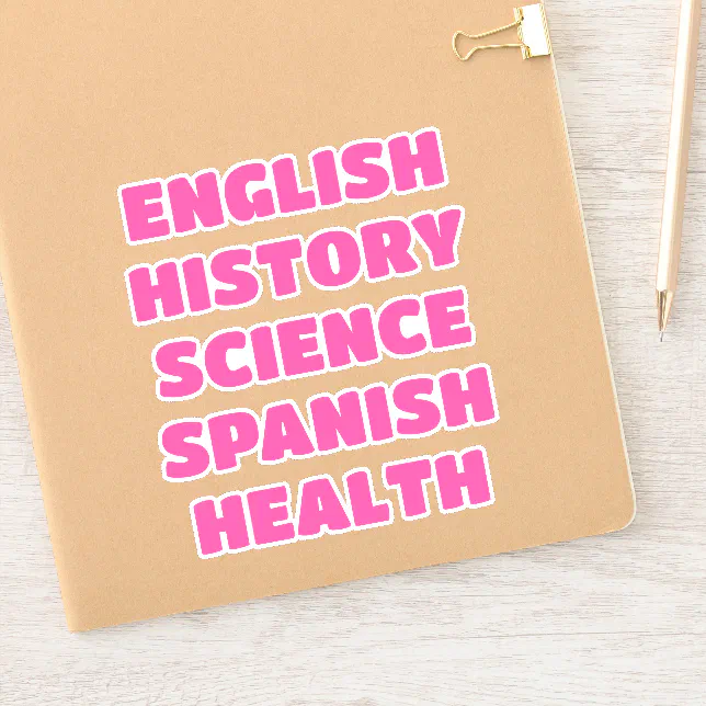 School Subject Stickers, Aesthetic Sticker | Zazzle