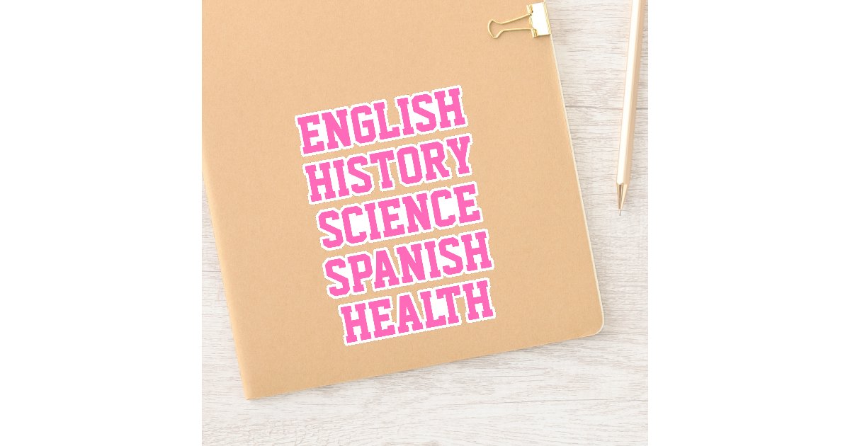 School Subject Stickers, Aesthetic Sticker | Zazzle