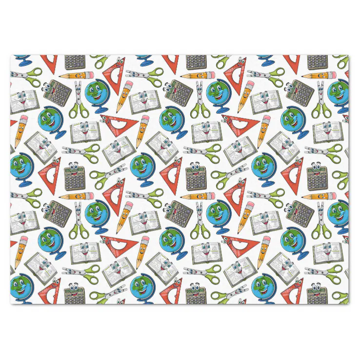 School Supplies Tissue Paper | Zazzle