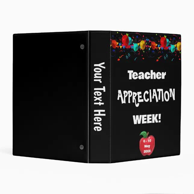 School Teacher Appreciation Week 2024 Mini Binder | Zazzle