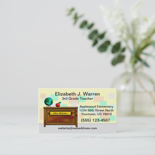 School Teacher Business Card | Zazzle