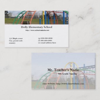 School teacher business card | Zazzle