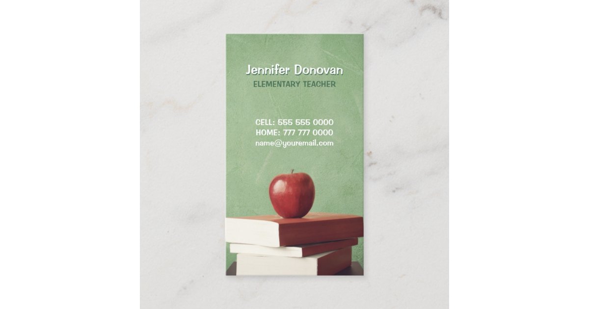 School Teacher Education business cards | Zazzle