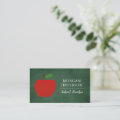 School Teacher Green Chalkboard Modern Business Card | Zazzle