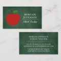 School Teacher Green Chalkboard Modern Business Card | Zazzle