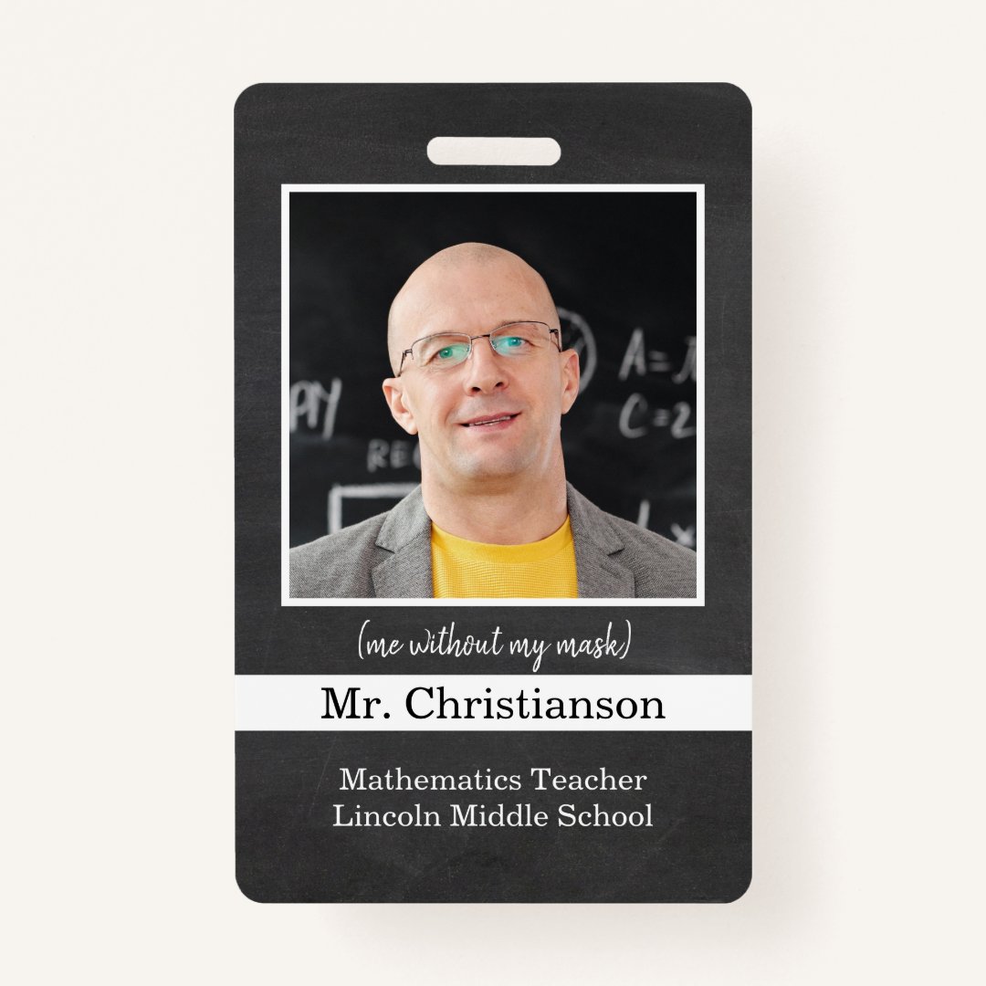 School Teacher Identification Badge customize | Zazzle