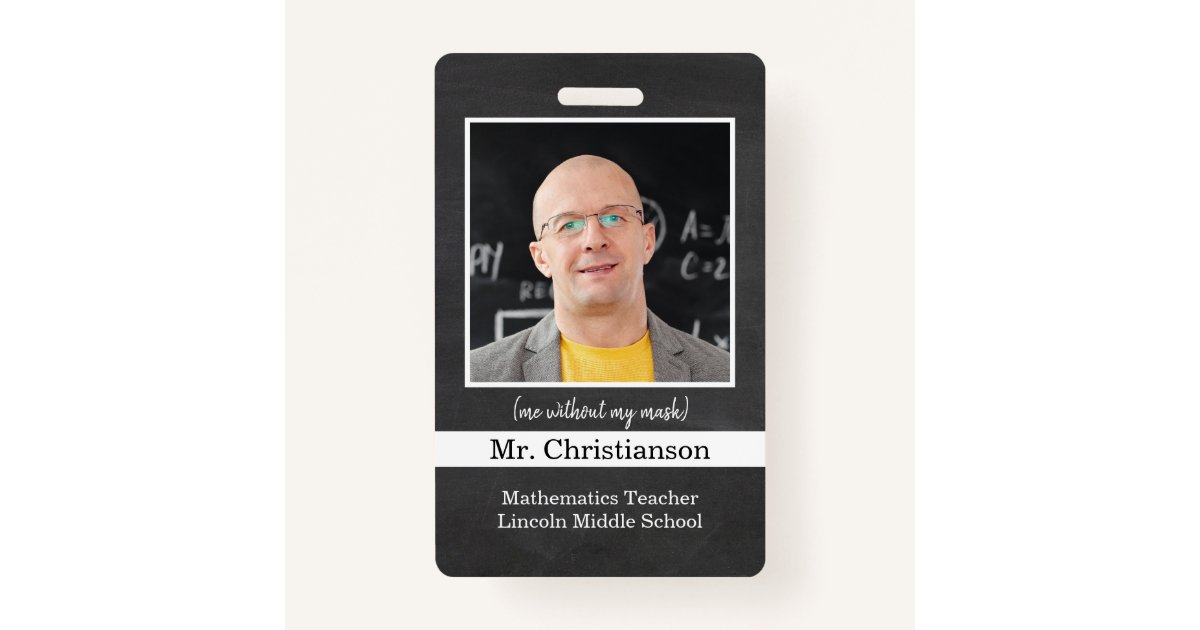 School Teacher Identification Badge customize | Zazzle