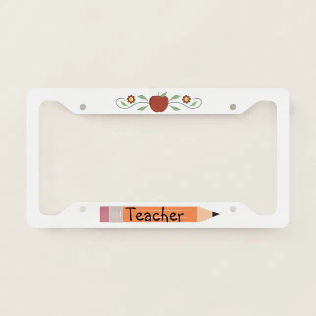 School Teacher License Plate Frame | Zazzle