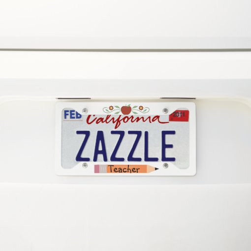 School Teacher License Plate Frame | Zazzle