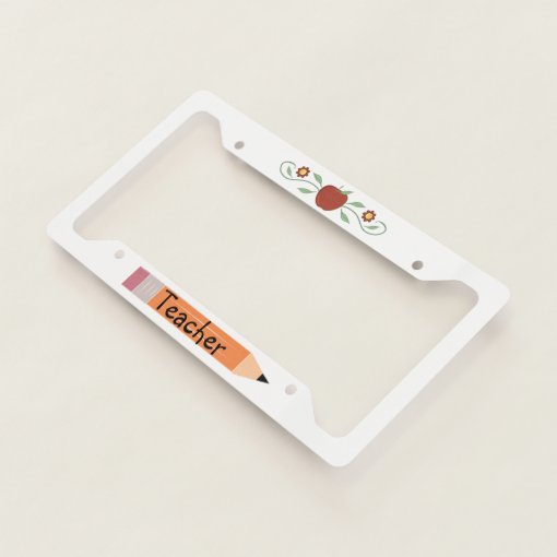 School Teacher License Plate Frame | Zazzle