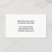 School Teacher Stylish Green Apple Business Card | Zazzle