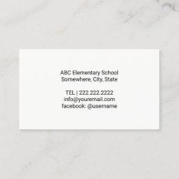 School Teacher Stylish Green Apple Business Card | Zazzle