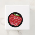 School Teacher Thank You | Apple Teaching Quote Favor Tags | Zazzle