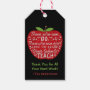School Teacher Thank You | Apple Teaching Quote Gift Tags | Zazzle