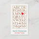 School Teacher Vintage Alphabet Business Card | Zazzle