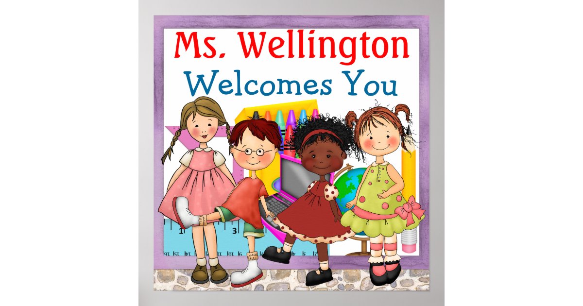 School Teacher Welcome Sign - SRF | Zazzle