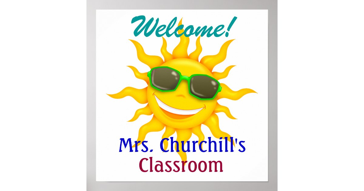School Teacher's Classroom Welcome - SRF Poster | Zazzle