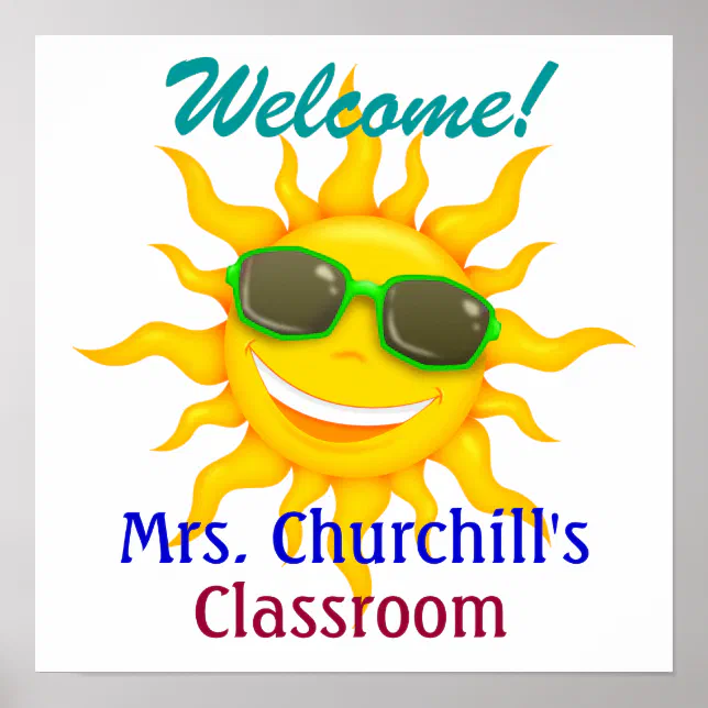 School Teacher's Classroom Welcome - SRF Poster | Zazzle