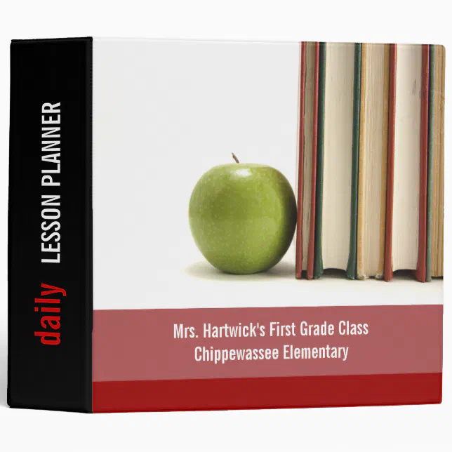 School Teacher's Lesson Planner Binder | Zazzle