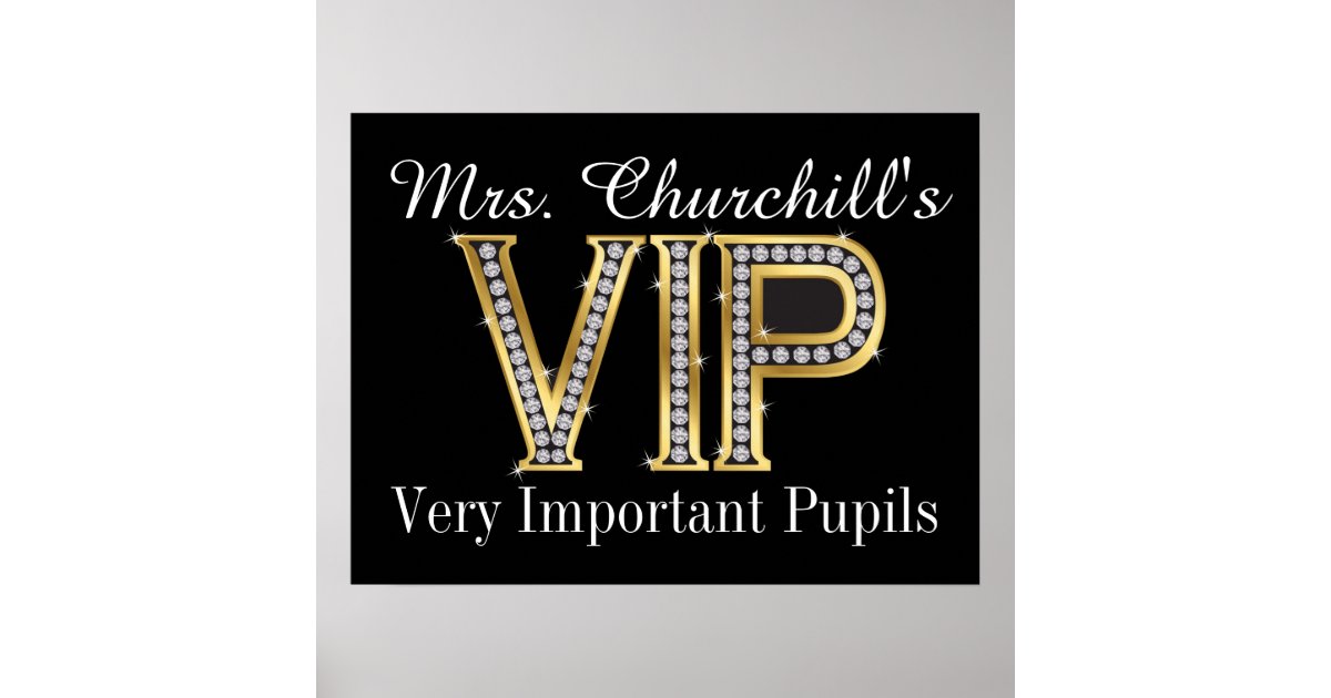 School Teacher's VIP Poster by SRF | Zazzle