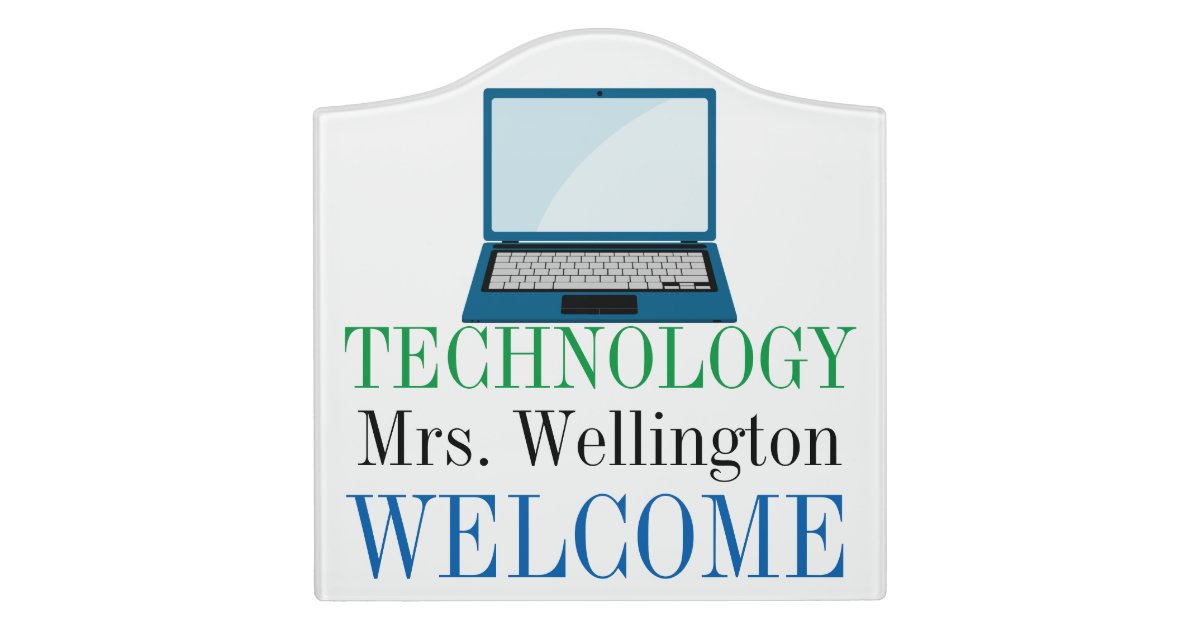 School Technology Classroom Door Sign | Zazzle