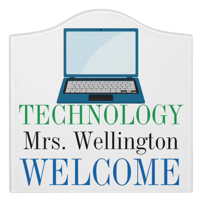 School Technology Classroom Door Sign | Zazzle