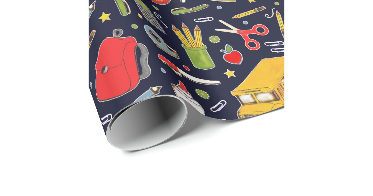 School Themed Gift Wrapping Paper | Zazzle