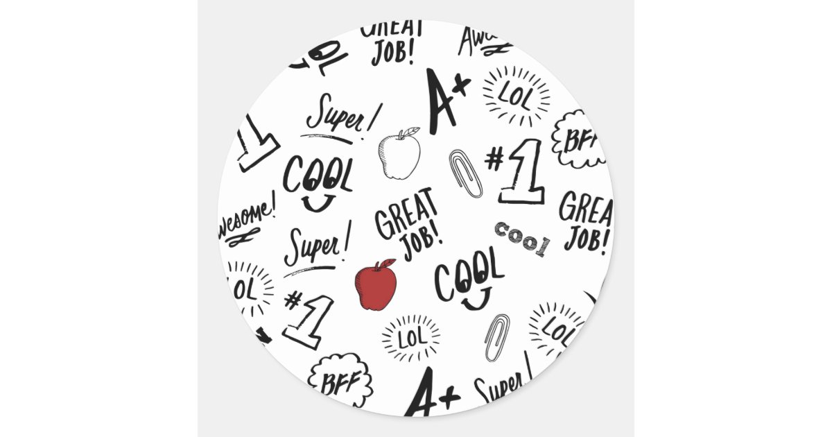 School Time Classic Round Sticker | Zazzle
