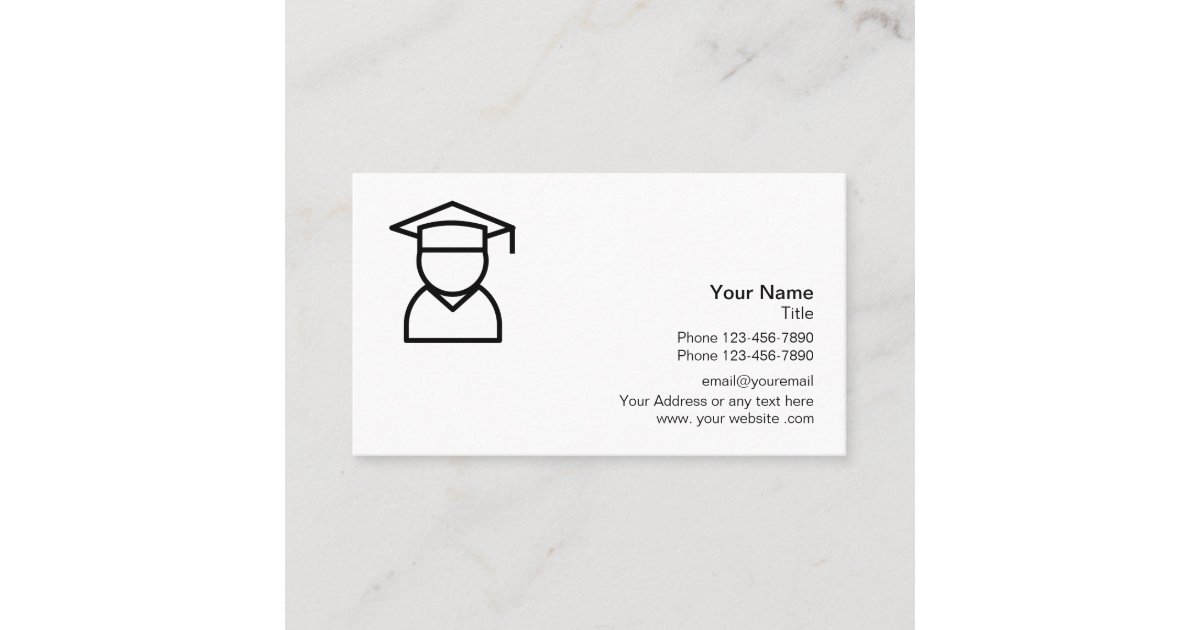 School Tutoring Educational Logo Business Card | Zazzle