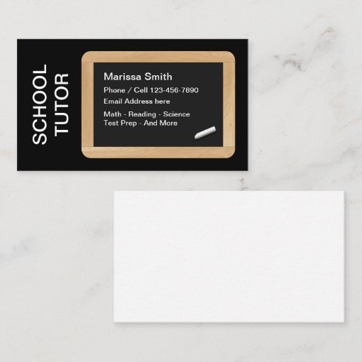 School Tutoring Teacher Business Card | Zazzle