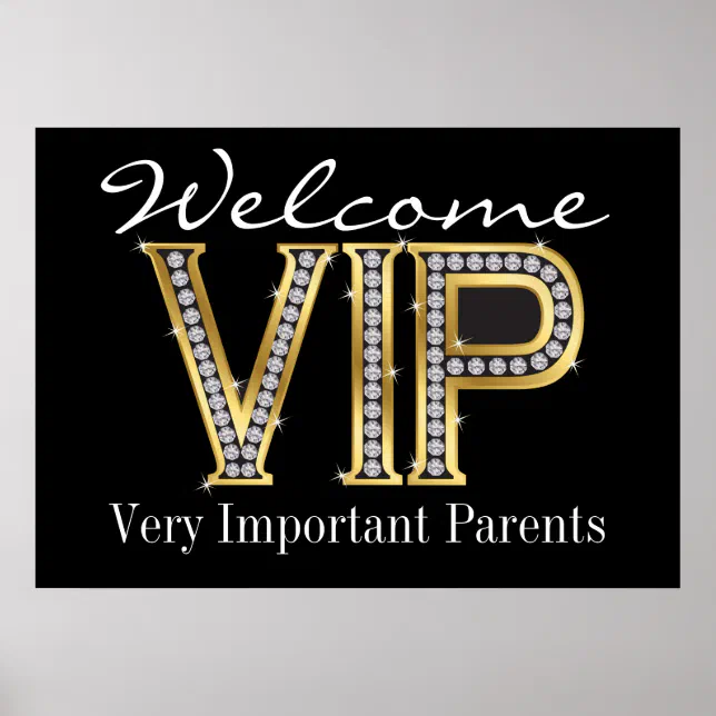 School VIP Parents Welcome Poster | Zazzle