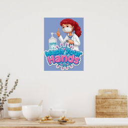 School Wash Your Hands Reminder Poster | Zazzle
