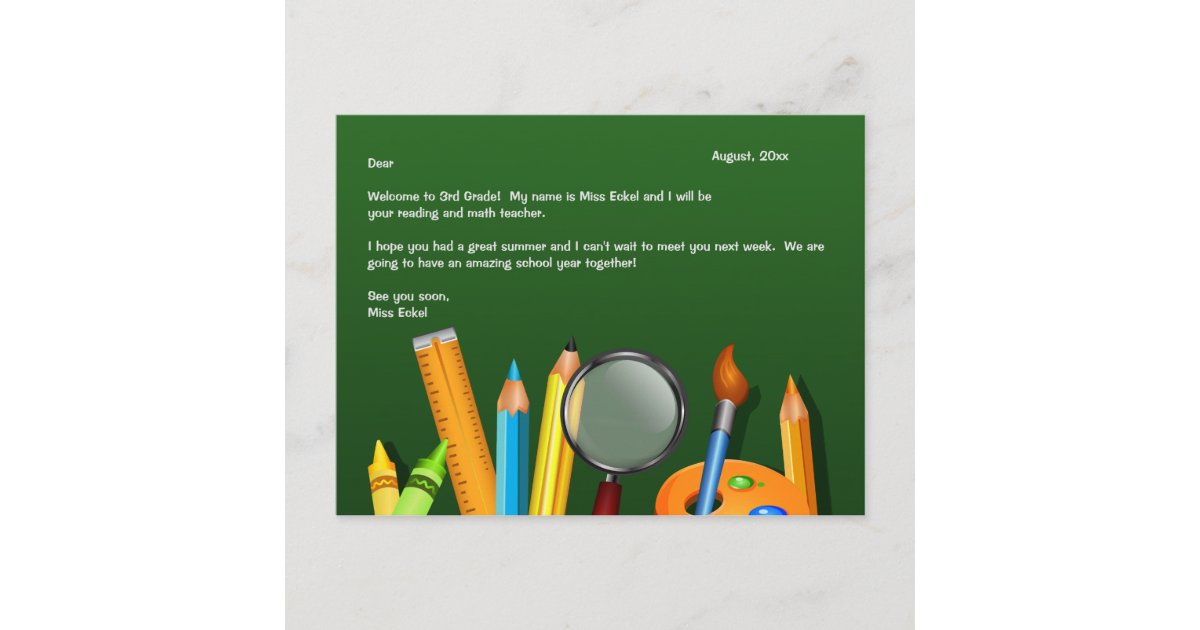 School Welcome Postcard | Zazzle