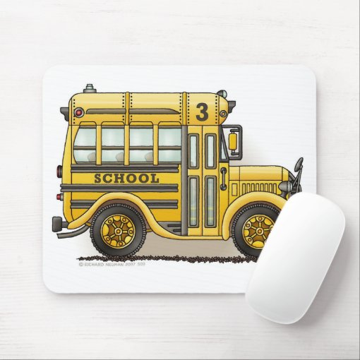 Schoolbus Mouse Pad | Zazzle