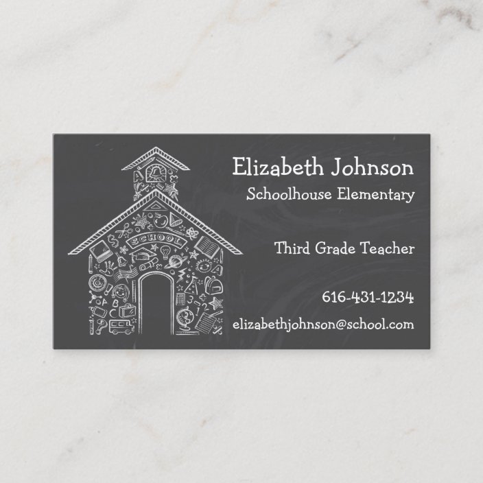 Schoolhouse Teachers Business Card | Zazzle.com
