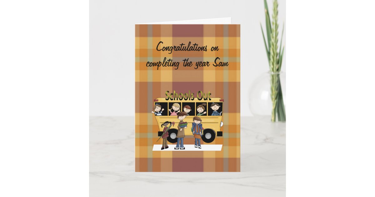 Schools Out Card | Zazzle.com