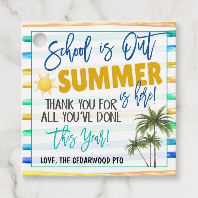 School's Out Gift Tag | Zazzle