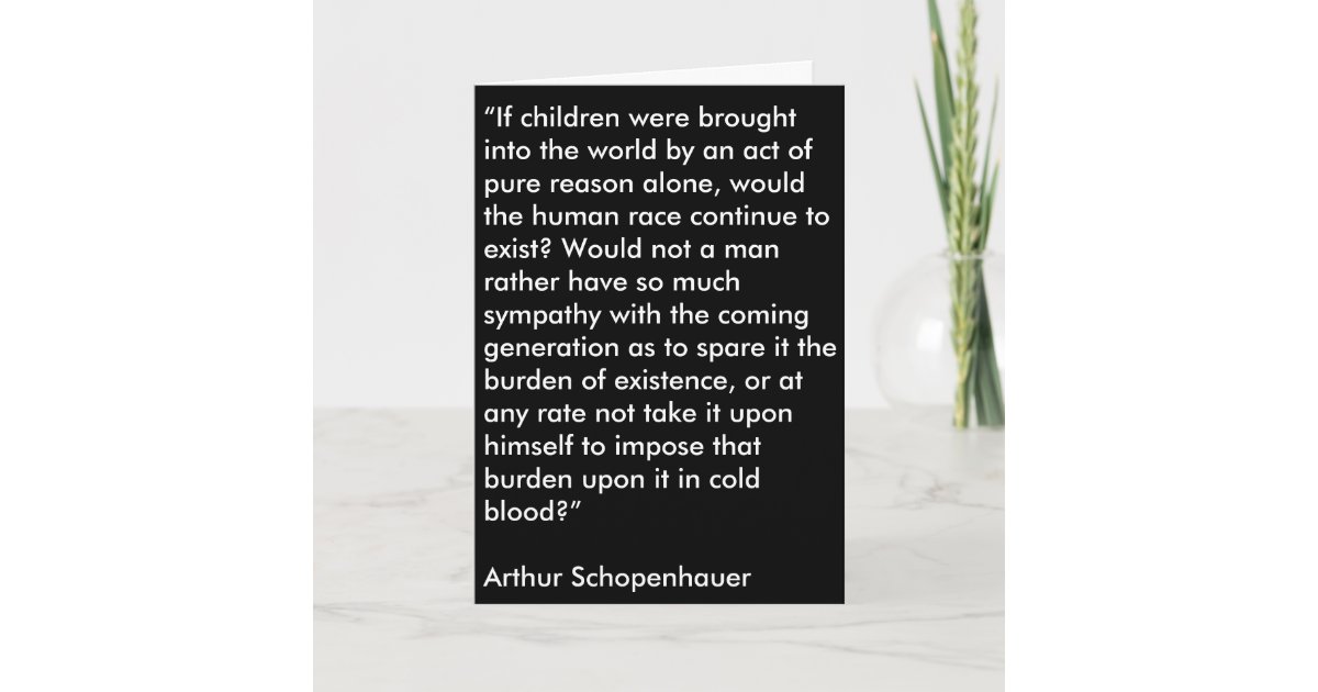 Schopenhauer Mother Day card | Zazzle