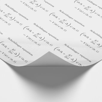 Schrodinger equation with name wrapping paper | Zazzle