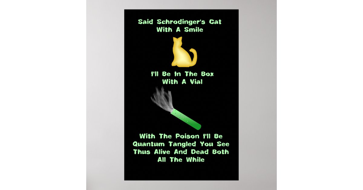 Schrodinger's Cat Limerick Poster | Zazzle