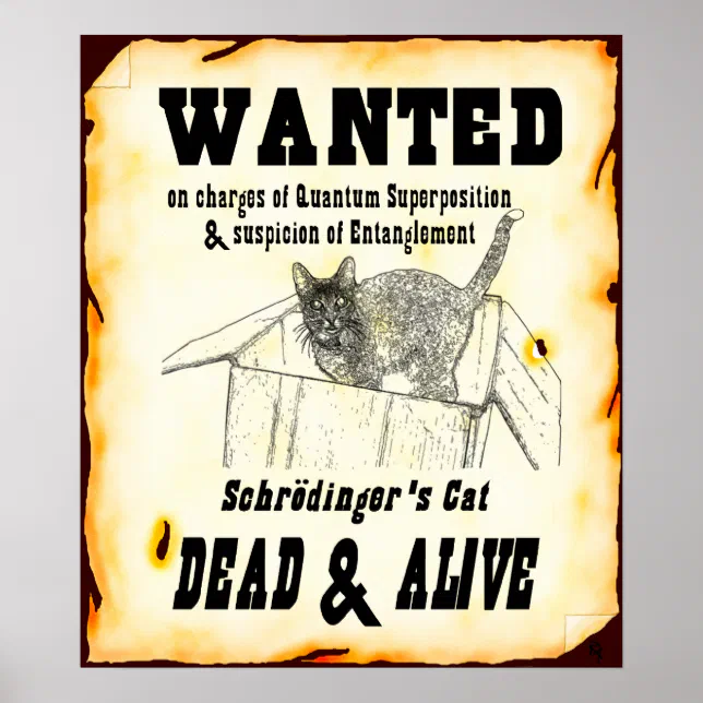 Schrodinger's Cat "Wanted" Poster | Zazzle
