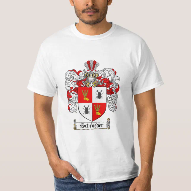 Schroeder Family Crest - Schroeder Coat of Arms T-Shirt | Zazzle