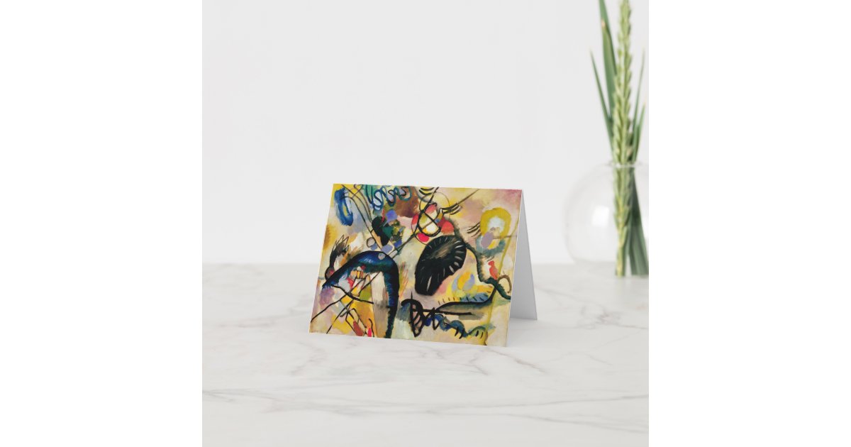 Schwarzer Fleck I by Wassily Kandinsky Thank You Card | Zazzle